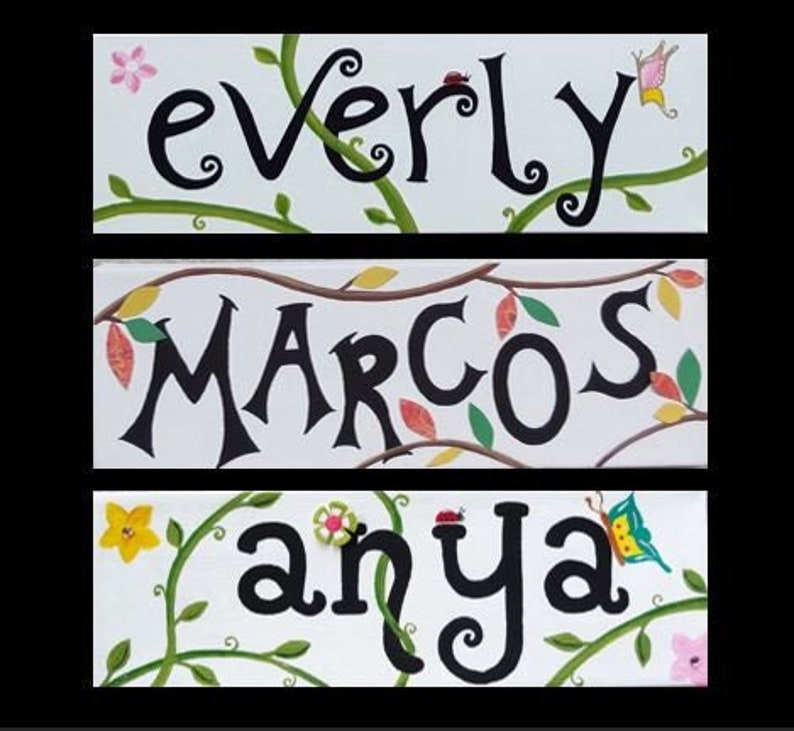 Custom Name Paintings - Etsy