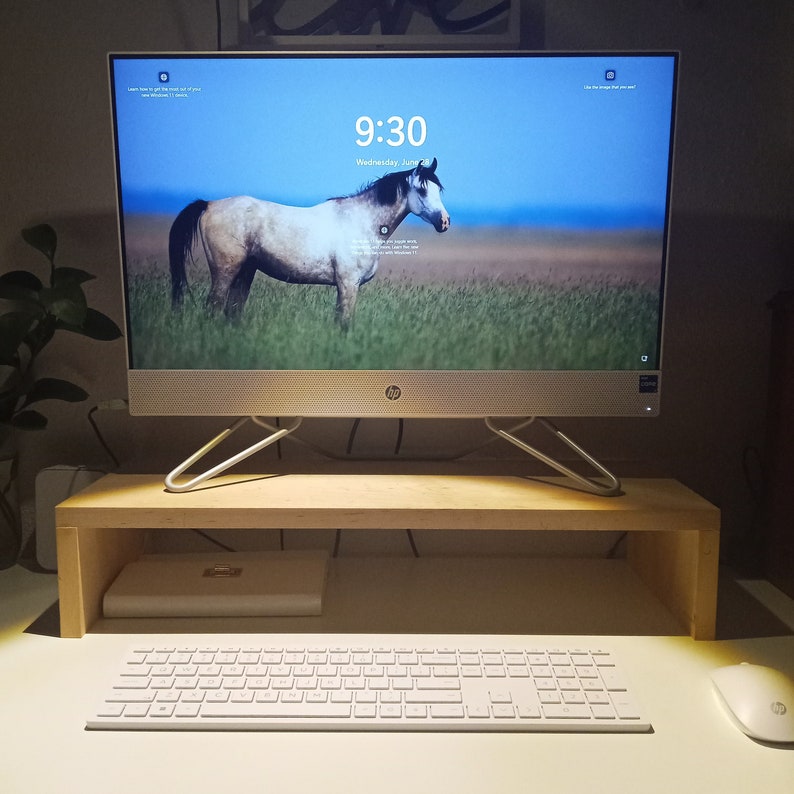 Elevated Monitor Stand, Desk Organizer, Imac Riser - Etsy