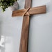 Handmade Wood Cross W/ Twine Rope, Easter Cross, Church Home Chapel ...