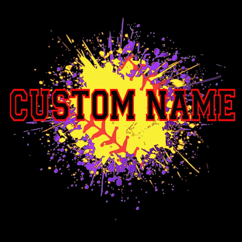 DTF Ready to Press Custom Softball Exploding Design Softball - Etsy