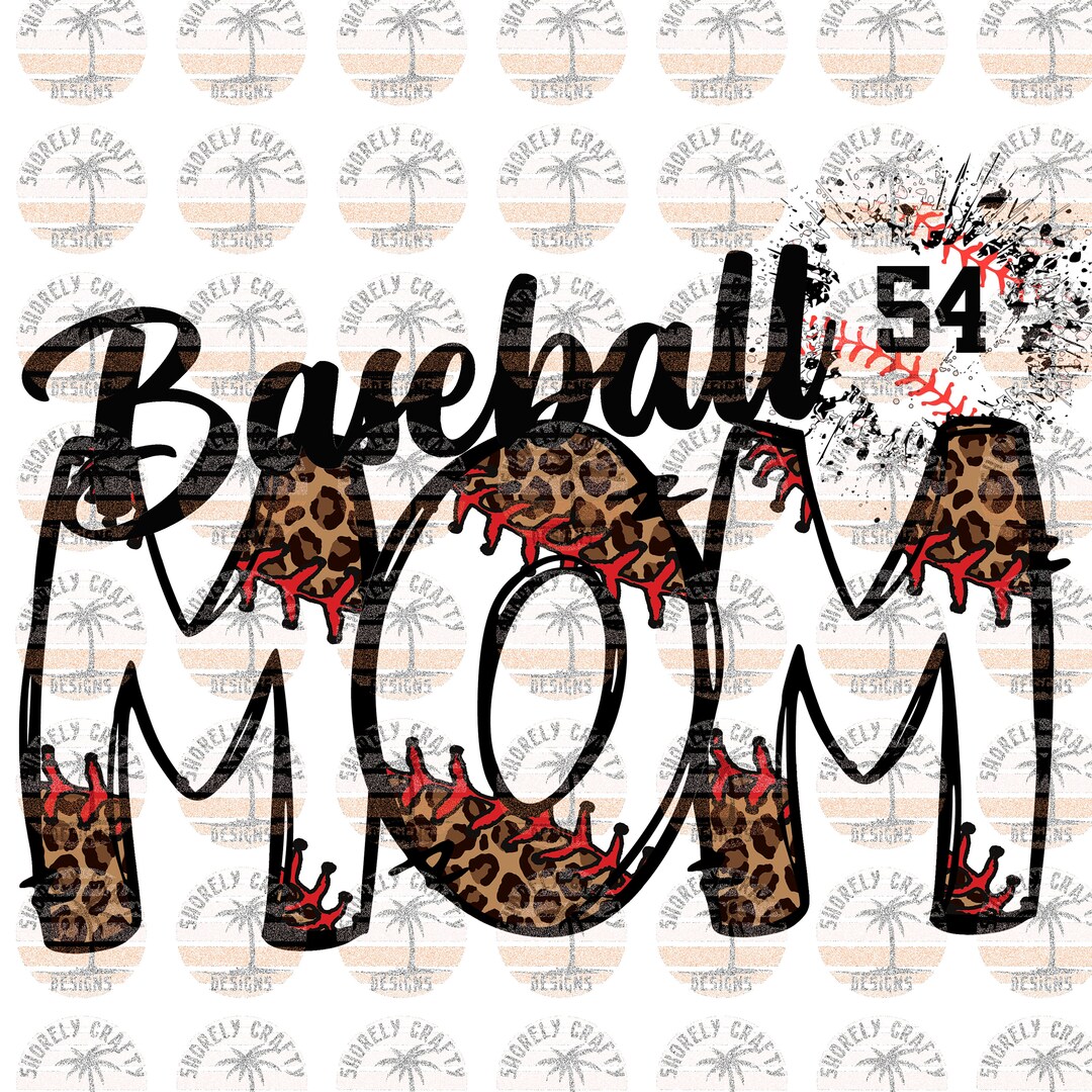 Digital Baseball Mom Png, Baseball Custom Number Png, Gameday, Baseball ...