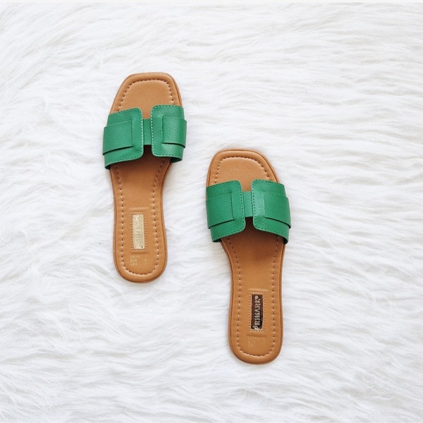 Green Sandals - Etsy
