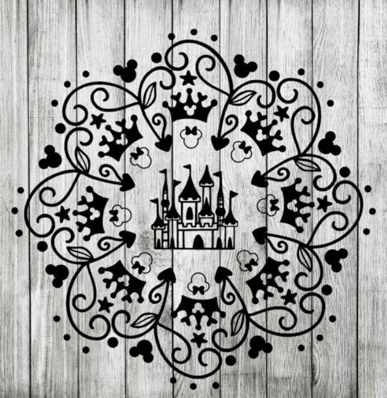 Disney Castle Mandala Disney Iron On Disney Trip Iron | Etsy
