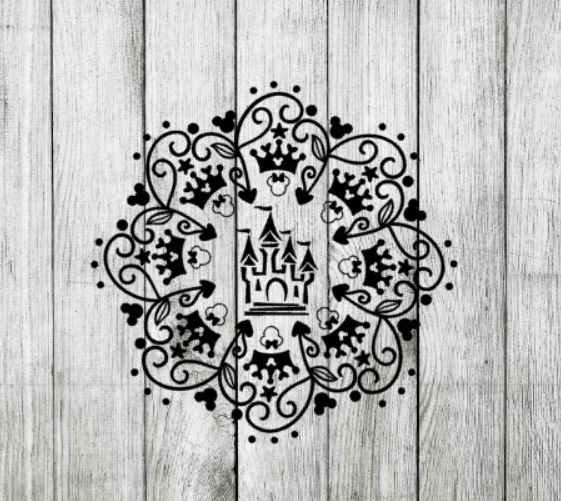 Disney Castle Mandala Disney Iron On Disney Trip Iron - Etsy