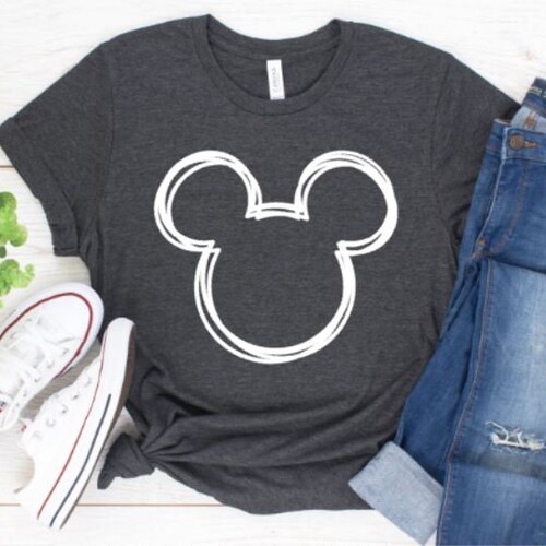 Disney Mickey Head Lines Disney Family Vacation Heat - Etsy