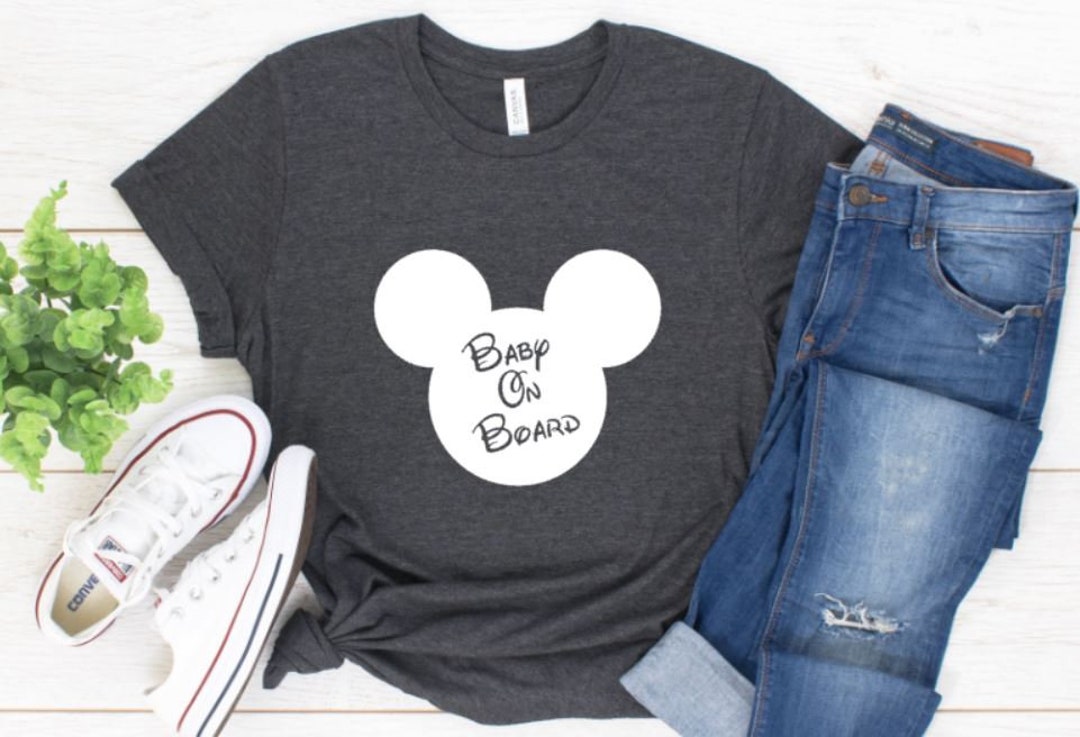 Mickey Baby on Board, Mother to Be Heat Transfer Vinyl Decal. T Shirt ...