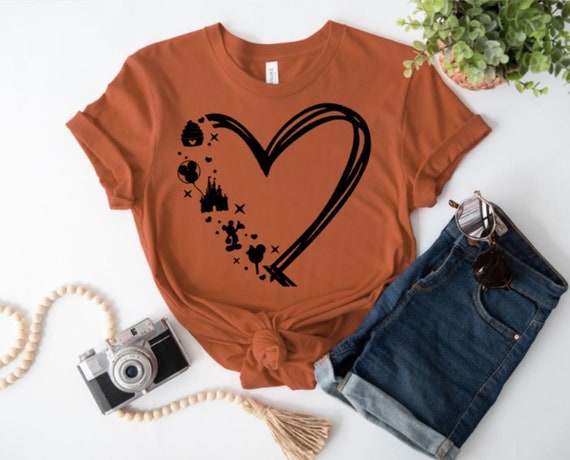 Disney Mickey Inspired Heart Disney Trip Heat Transfer - Etsy