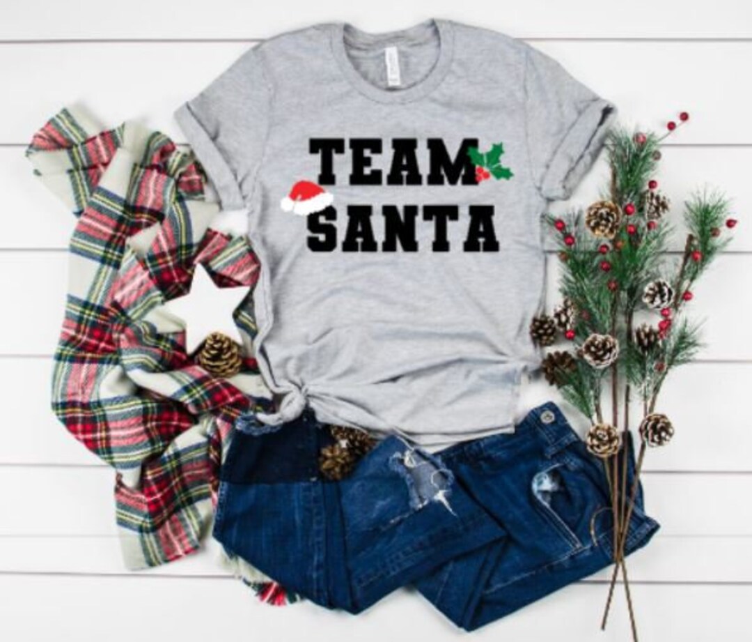 Team Santa Heat Transfer Vinyl Decal, Santa Claus, Christmas, Squad ...