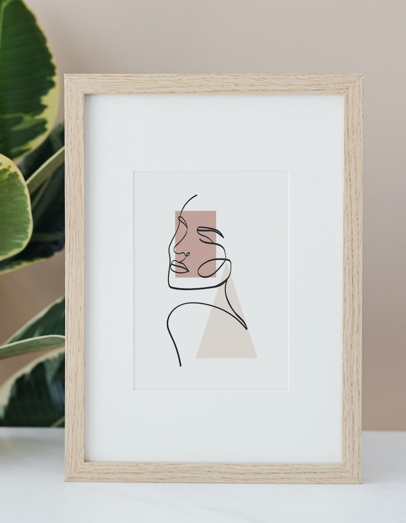 Set of Three Line Art Wall Prints - Line Drawing Wall Decor - Line ...