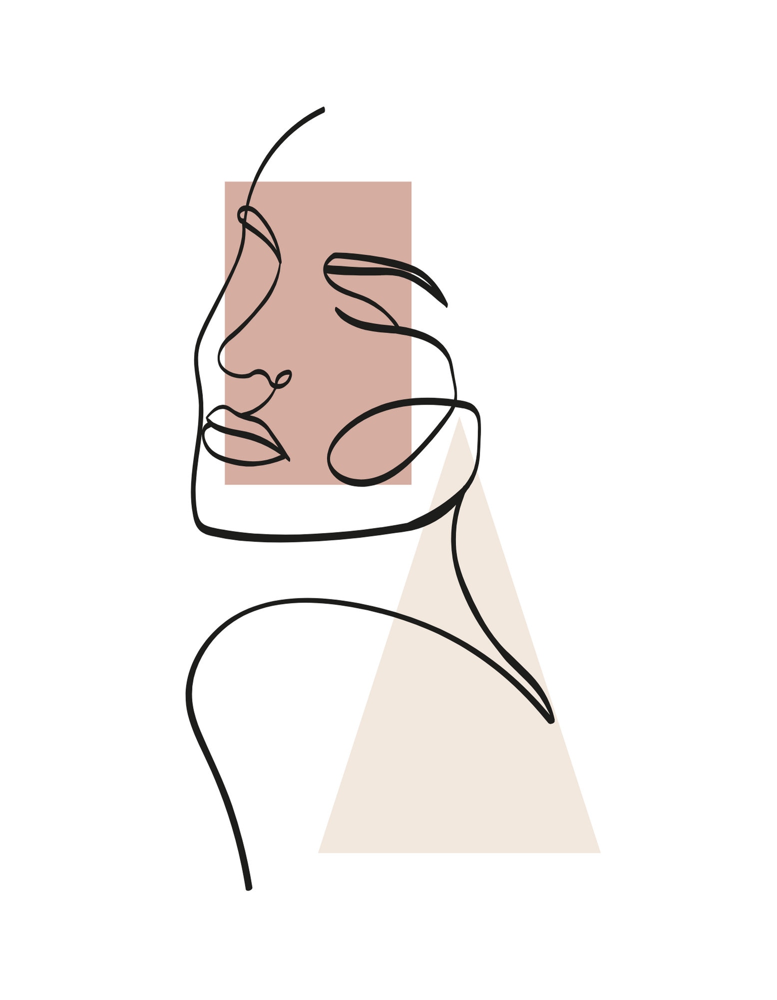 Set of Three Line Art Wall Prints - Line Drawing Wall Decor - Line ...