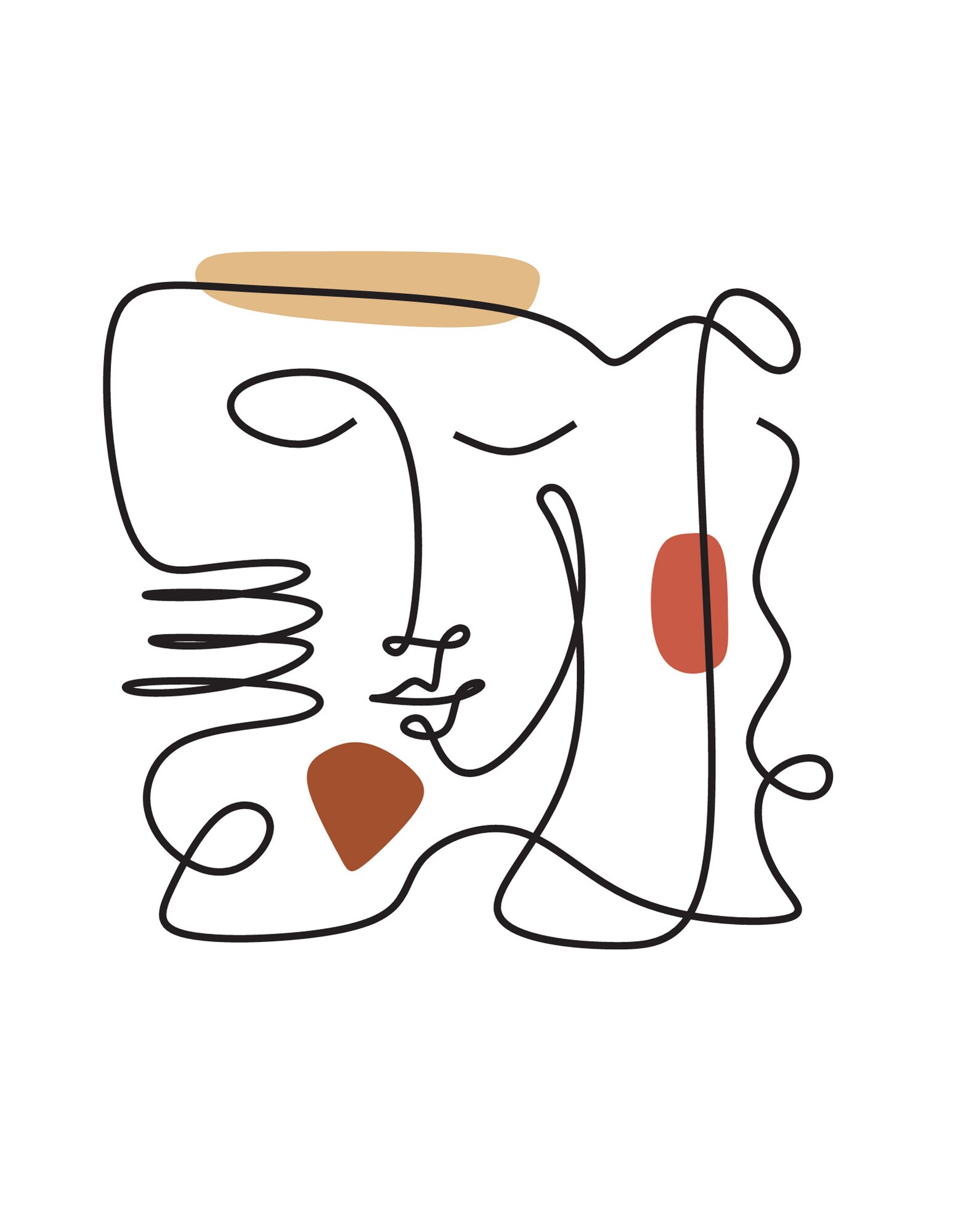 Set of Three Line Art Wall Prints - Line Drawing Wall Decor - Line ...