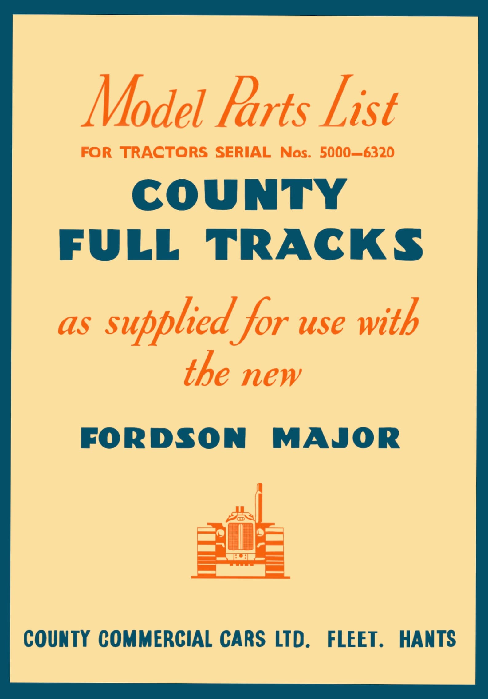 County Fordson Major 1954 Full Track Conversion 1/12 Scale Wooden Model ...