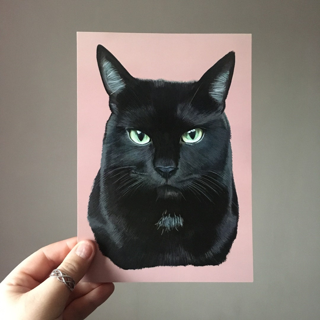 A5 Cat Drawing Print Original, Illustration, Artwork, Kitten, Cats ...