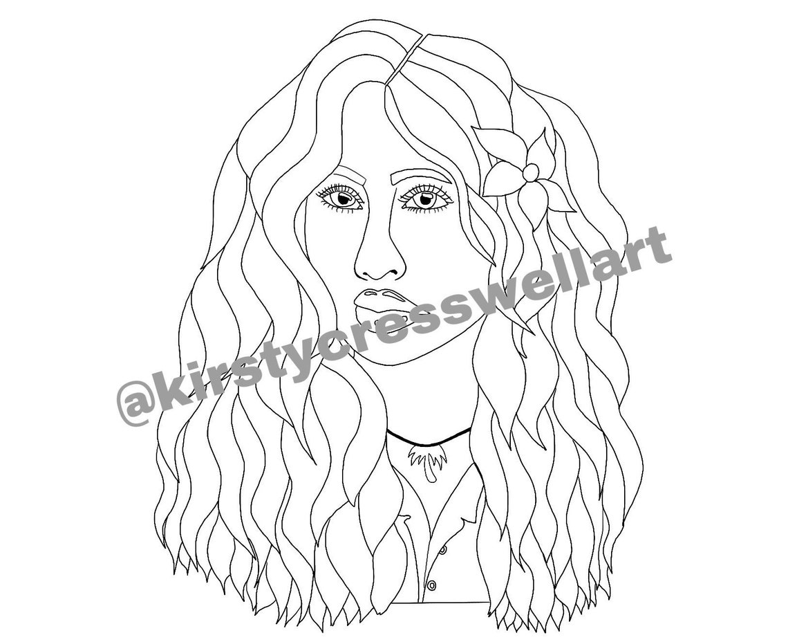 Digital Portrait Colouring Page Instant Download, Printable Drawing ...