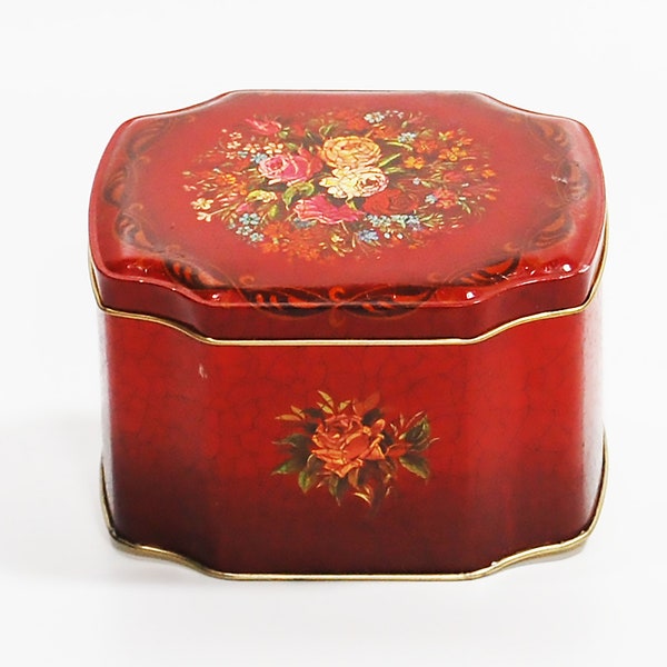 Floral Tin Box - Etsy