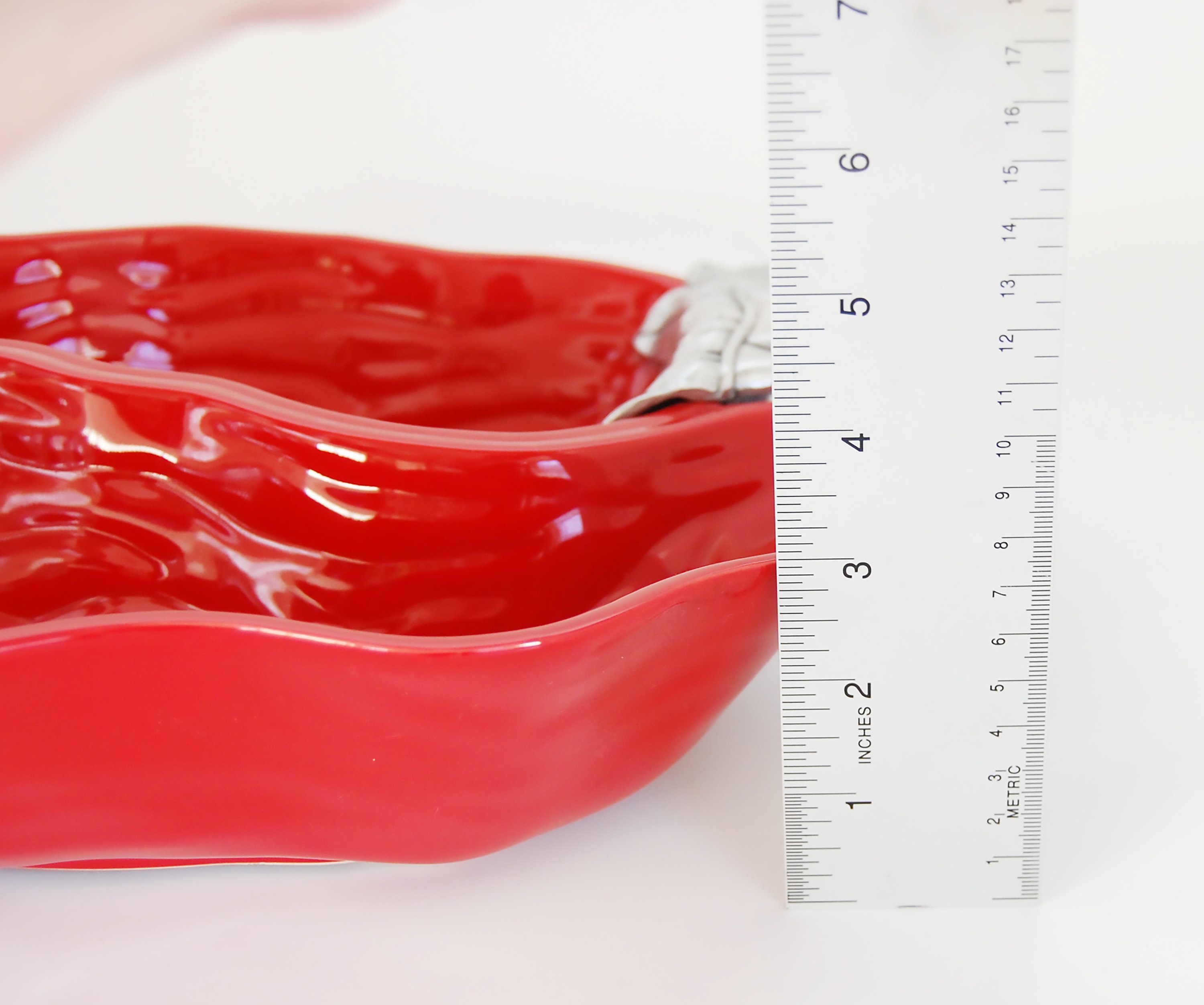 Arthur Court Earthen Metalware Red Chile Divided Serving Bowl - Etsy