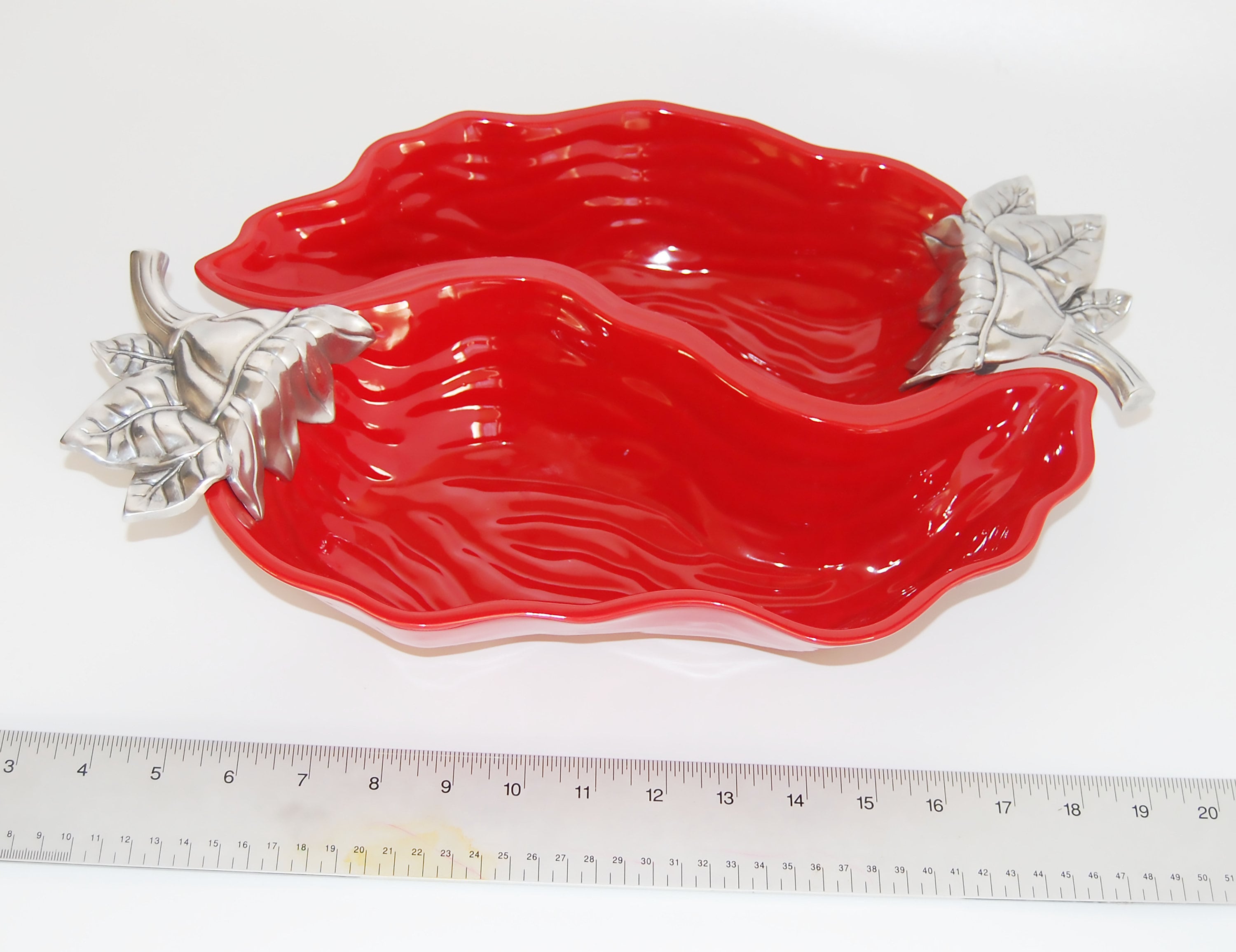 Arthur Court Earthen Metalware Red Chile Divided Serving Bowl - Etsy