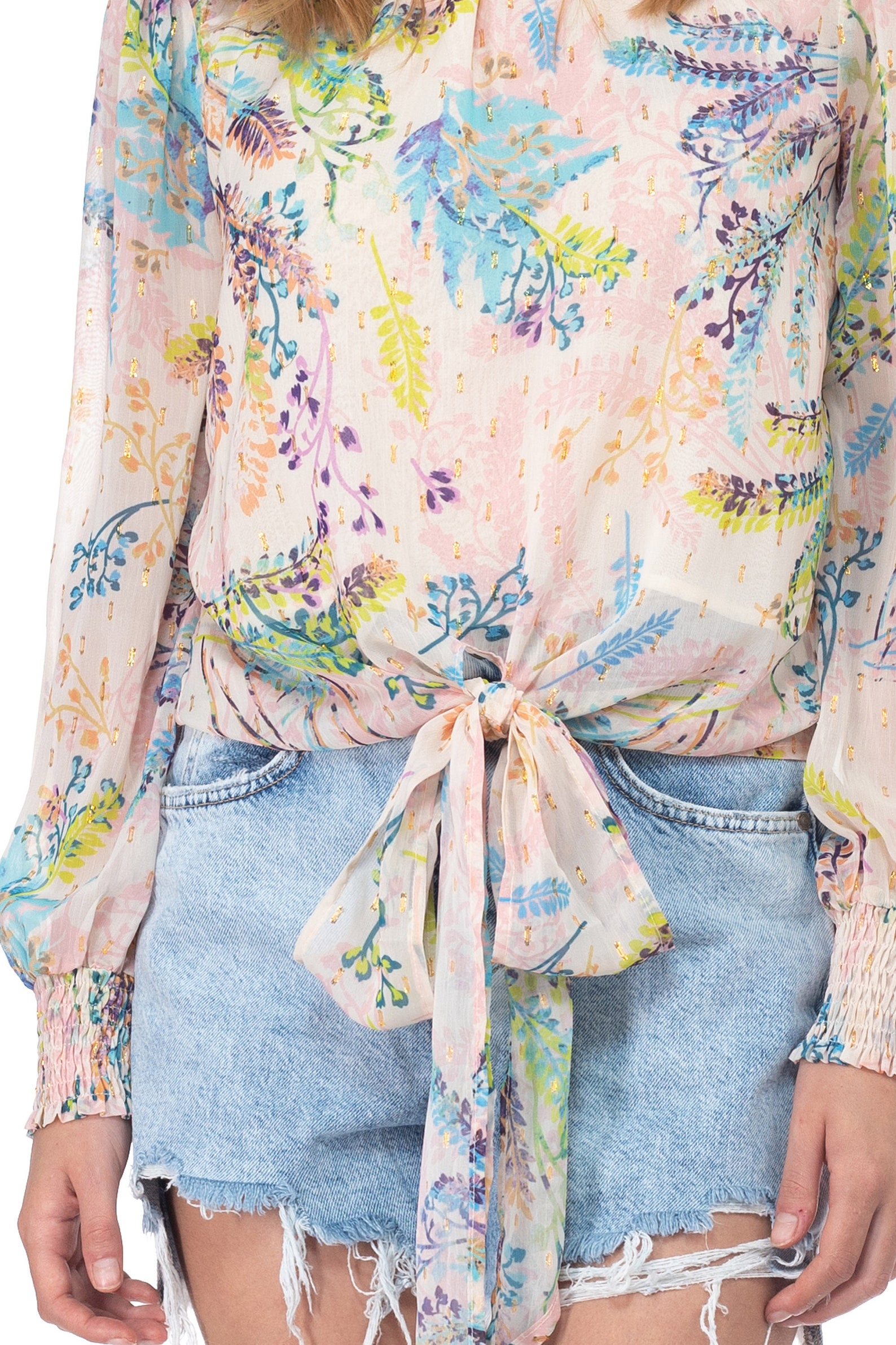 Printed Long Sleeved Turtle Neck Blouse - Etsy