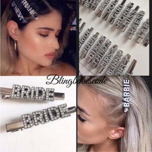 Custom Hair Clips for Women, Hair Clips 2023 Personalised Name Hair ...