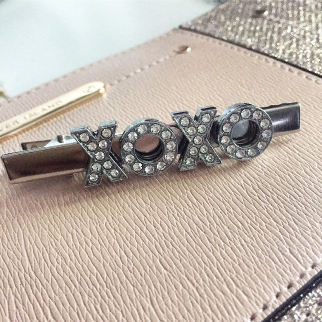 Silver Rhinestone Xoxo Hair Clip, Xoxo Hair Clip, Silver Xoxo Hair ...