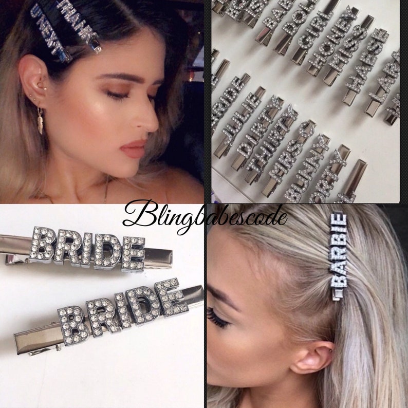 Personalized Name Hair Clip: Custom Word Accessory - Etsy