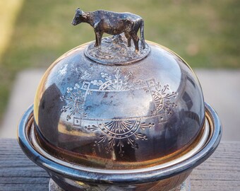 Antique Plate Cow - Etsy