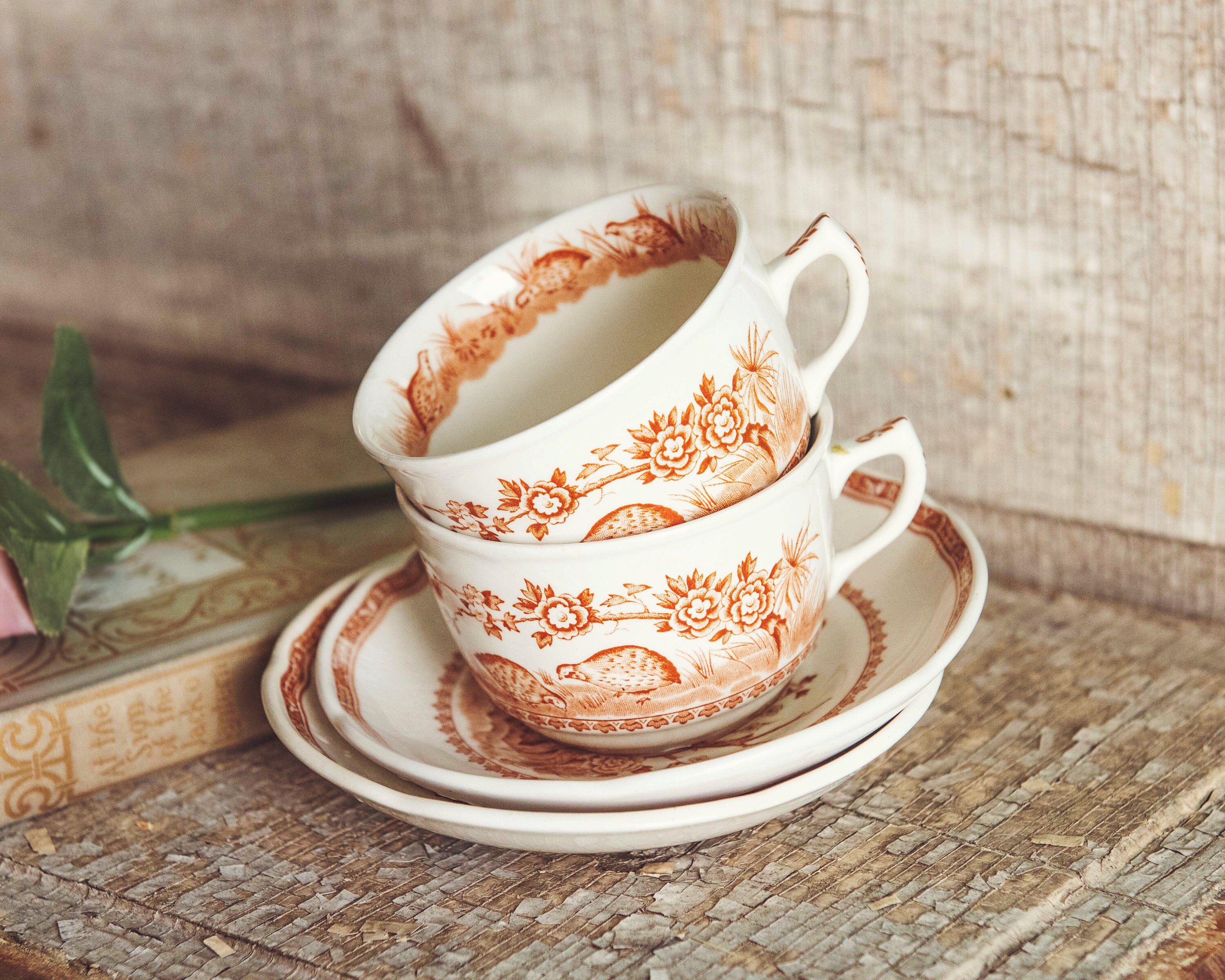 Two Furnivals Quail Tea Cups and Saucers a Pair of 1921 - Etsy