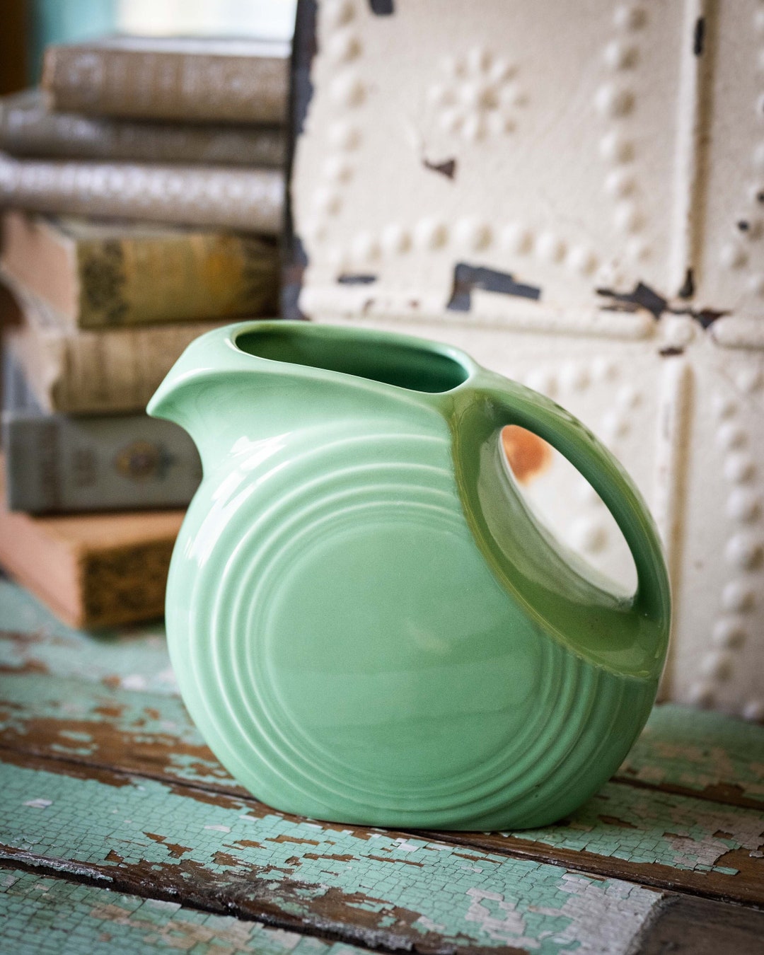 Small Seamist Green Fiesta Juice Pitcher, Discontinued Fiestaware Color ...