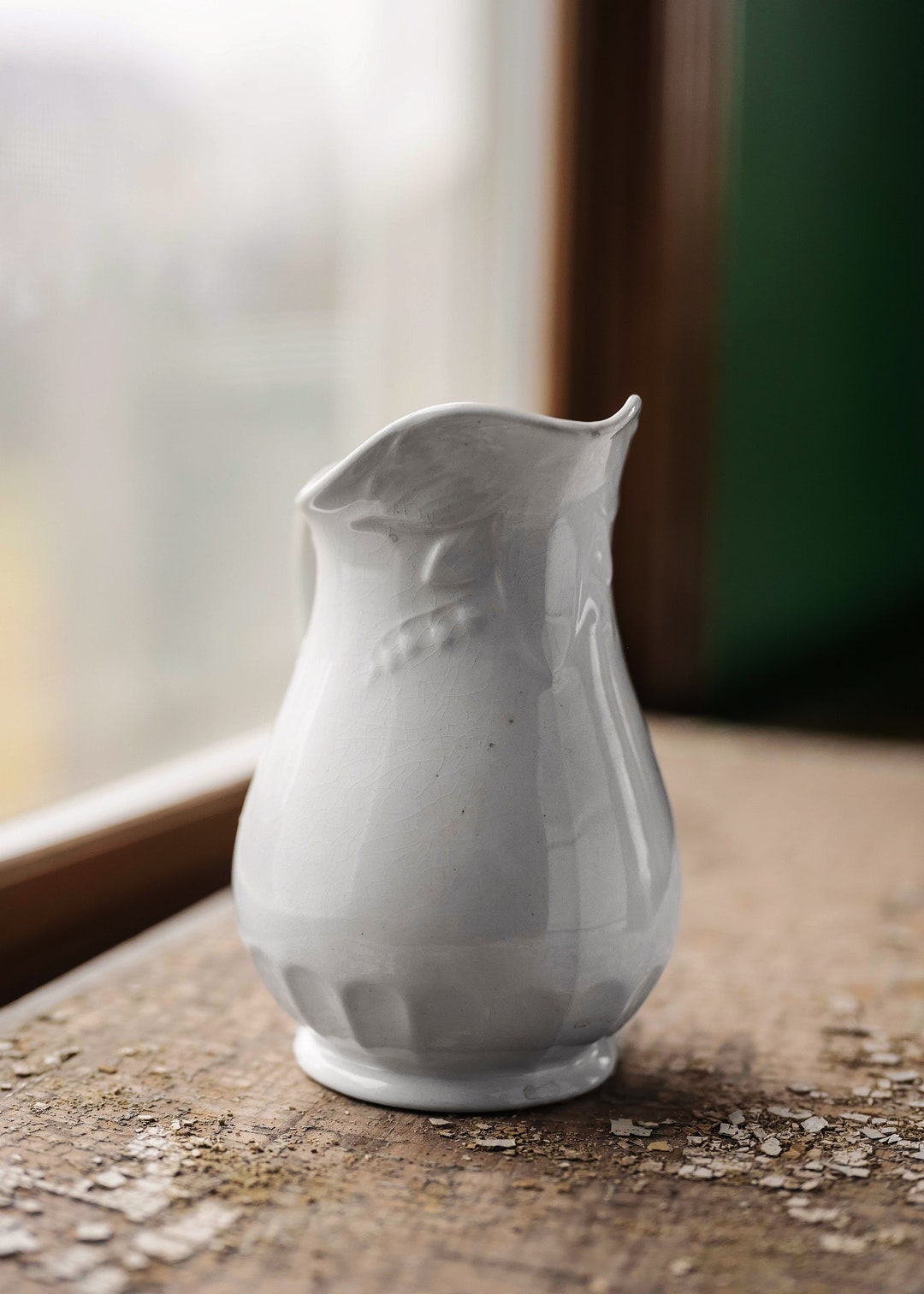 Early Small/medium English White Ironstone Pitcher; Jacob Furnival From ...