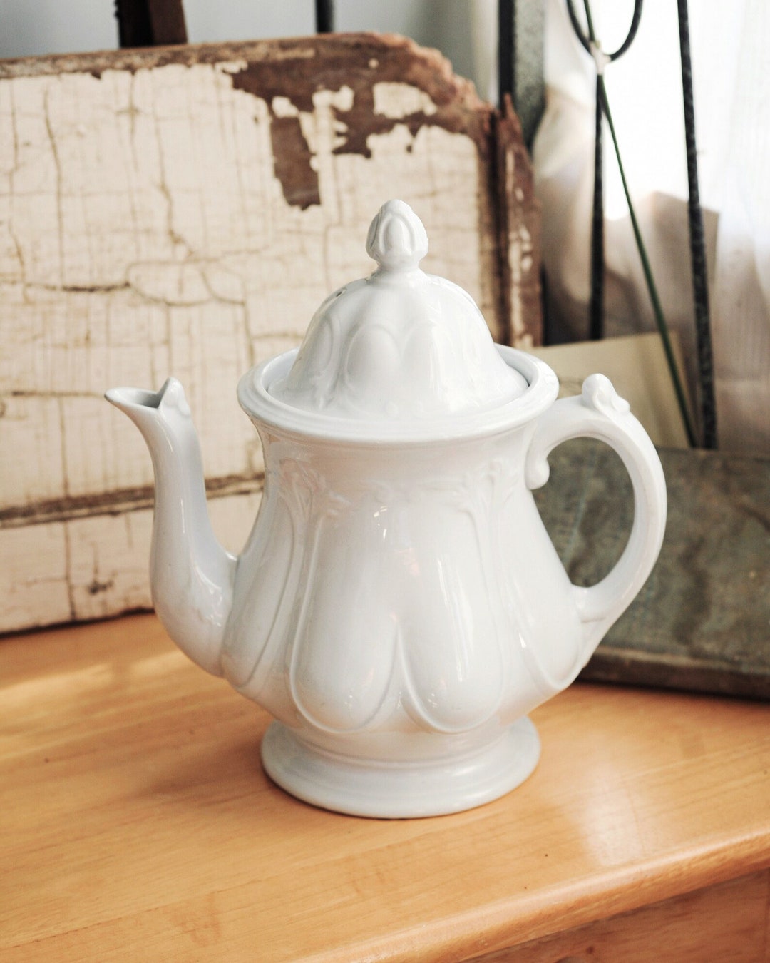 Popular Scrolled Bubble Shape Coffee Pot With Acorn Finial Early JW ...