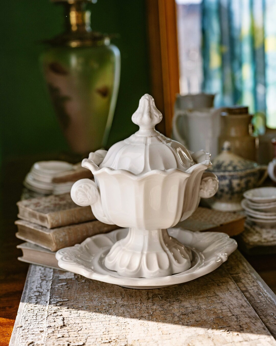 Highly Collectible Sydenham Shape Three Piece Sauce Tureen Set; English ...