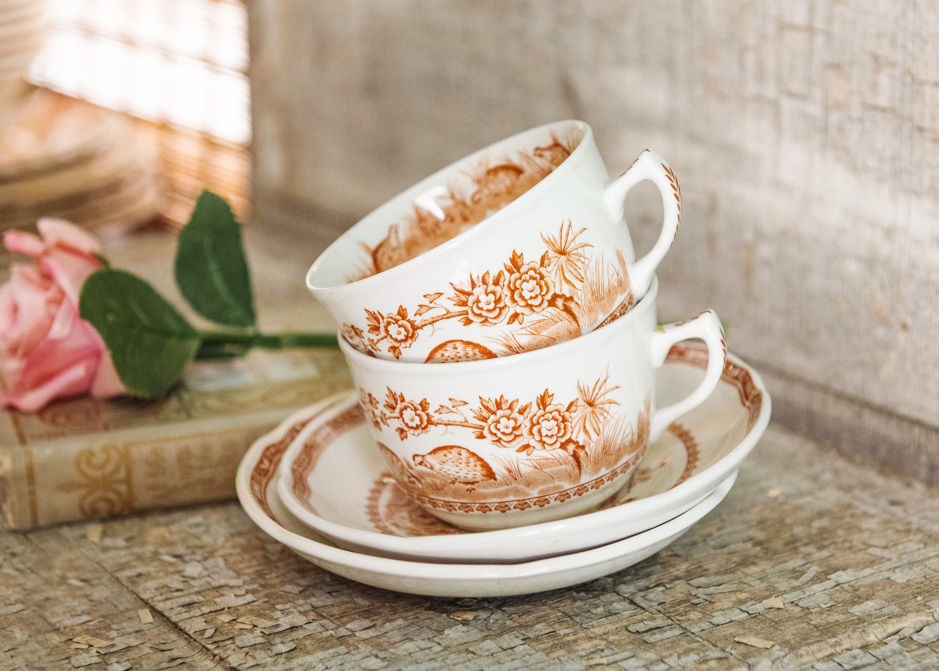 Two Furnivals Quail Tea Cups and Saucers a Pair of 1921 - Etsy