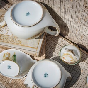 Antique RS Germany Tea Set; Lovely Tea Pot, Sugar and Interestingly ...