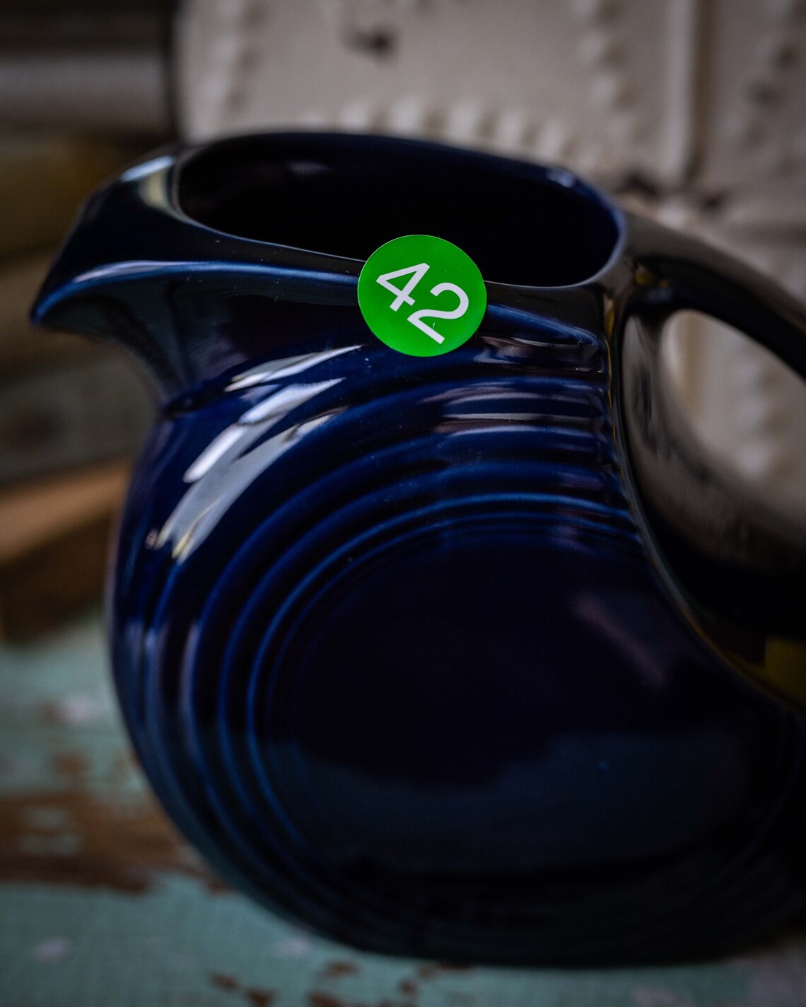 Large Cobalt Blue Fiesta Disc Pitcher, Post 1986 Version; Discontinued ...