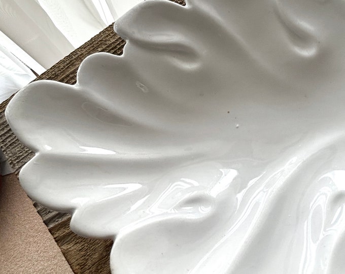 Antique White Ironstone Relish Dish - Columbia Shape, J. Clementson, C ...