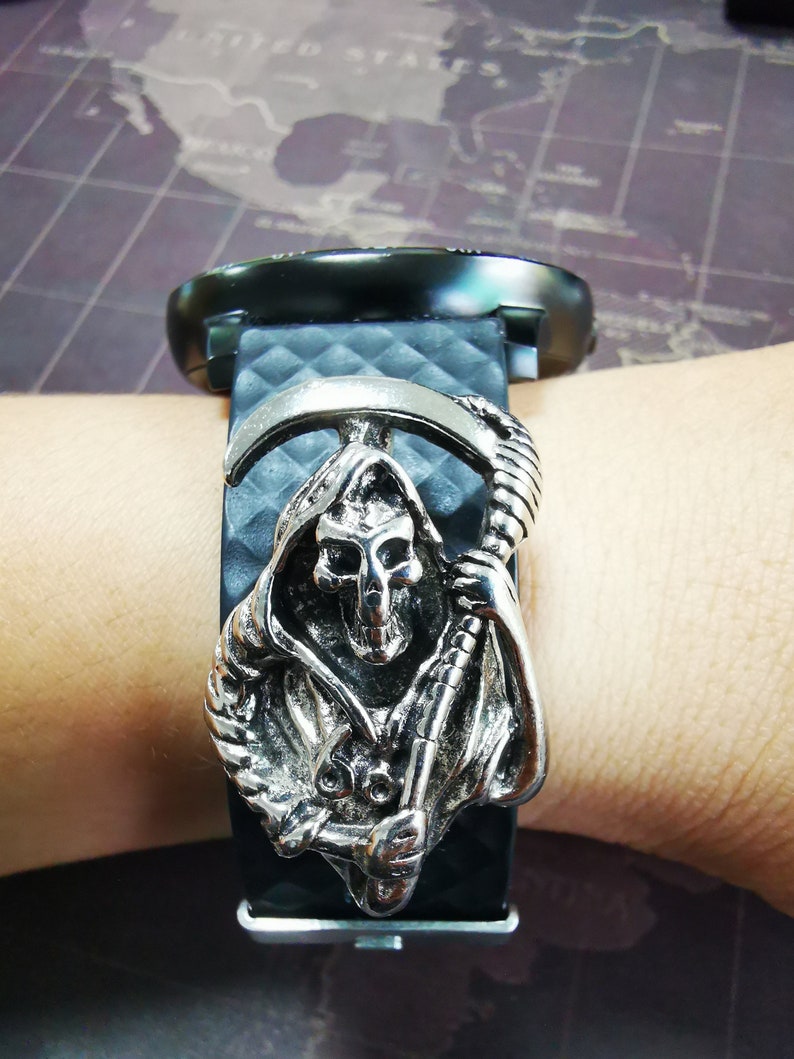 Gothic Vintage Grim Reaper Scythe Apple Watch Charm Stud Band | Etsy