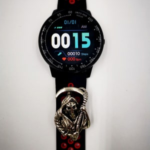 Gothic Vintage Grim Reaper Scythe Apple Watch Charm Stud, Band Buddy ...