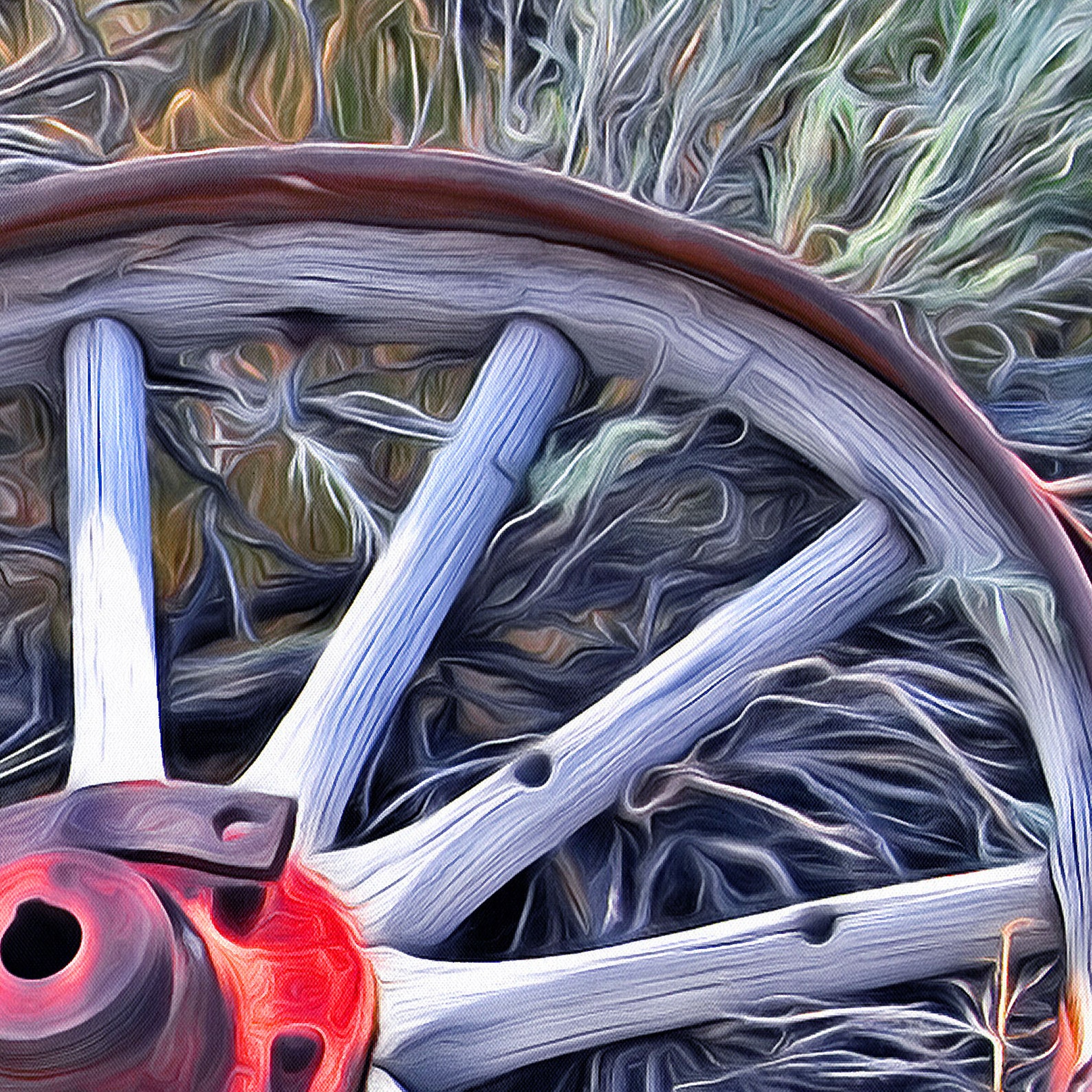Lost Wagon Wheel Fine Art, Medium/large Wall Art Décor Home/office ...