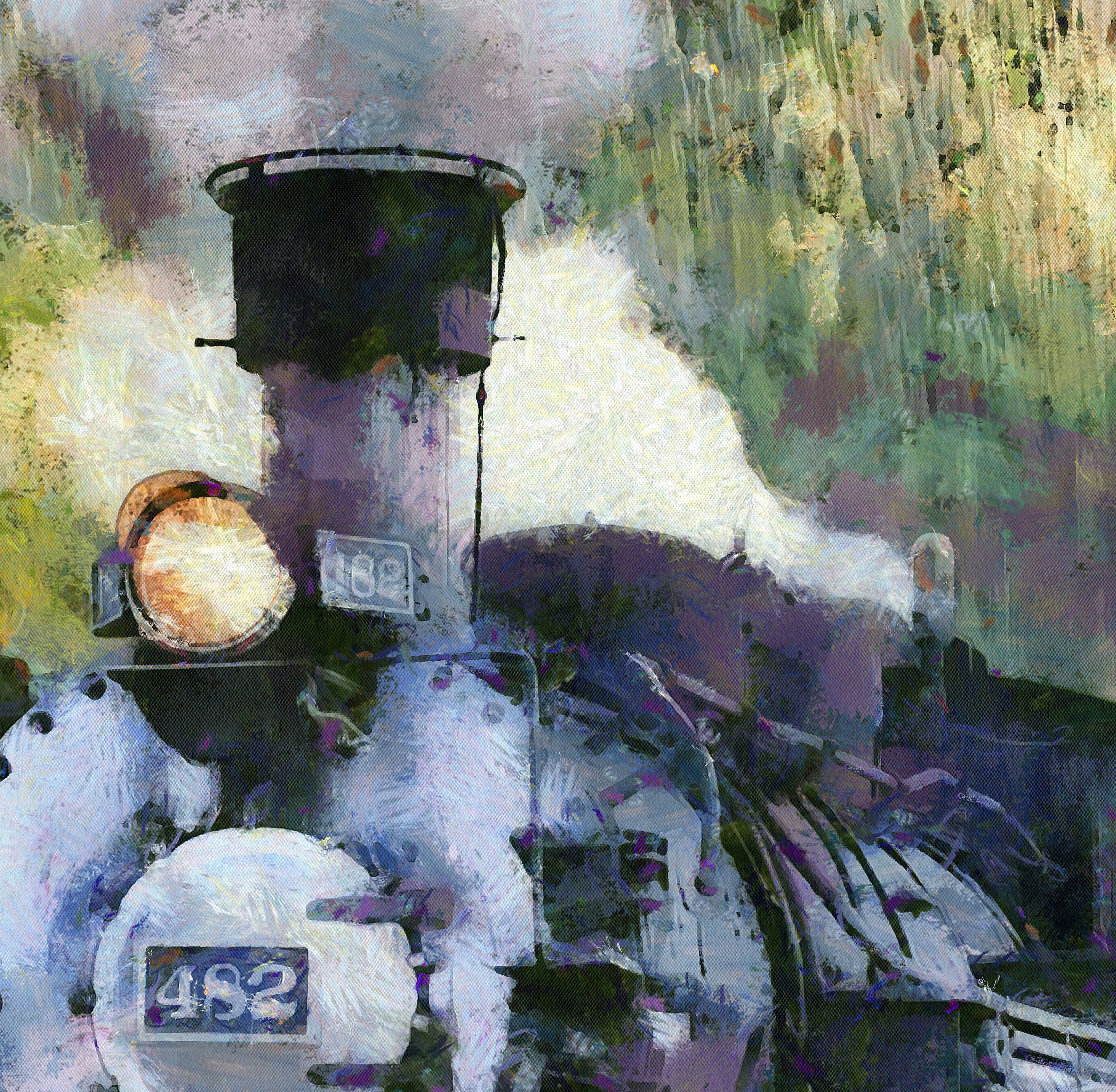 Old West Victorian Steam Engine Train – Fine Art, Large Wall Art Décor ...