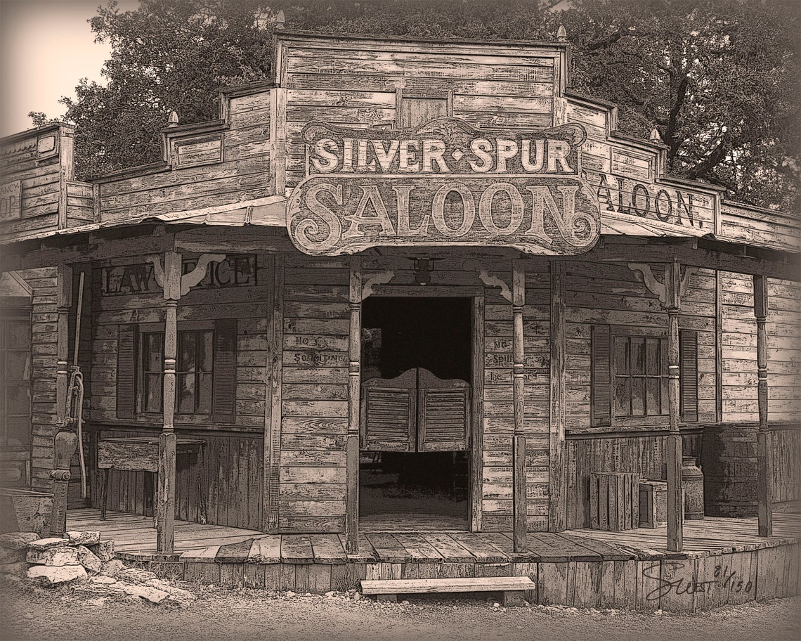 Western Saloon Wall Art Décor - Best Saloon This Side of the Pecos ...
