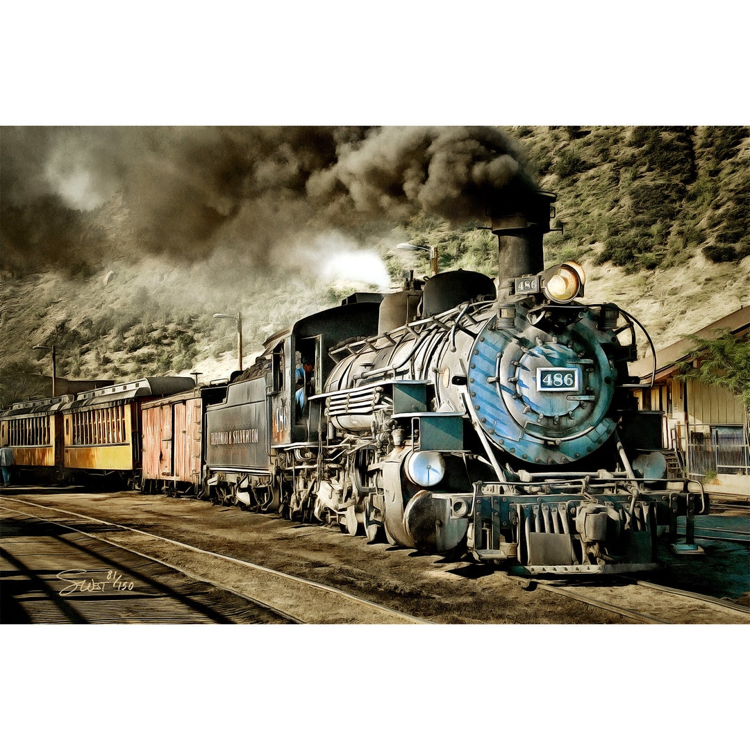 Old West Steam Engine Train to Silverton – Fine Art, Large Wall Art ...