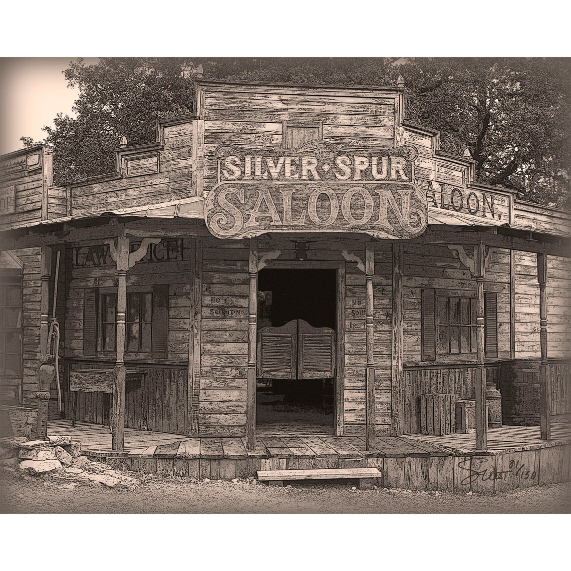 Western Saloon Giclee Print – Vintage Fine Art Décor - Etsy