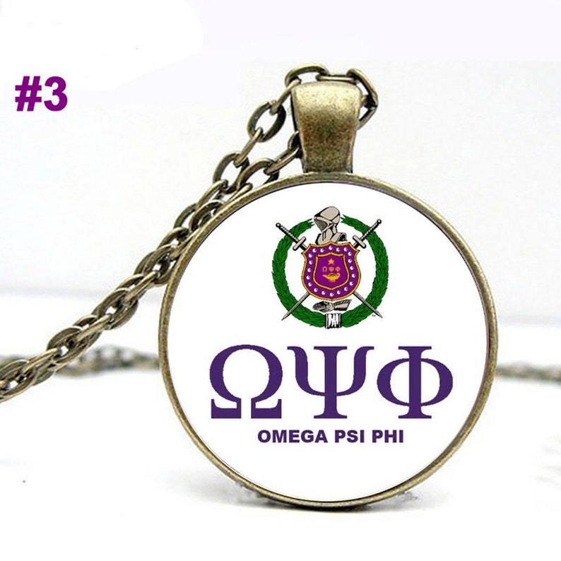 Omega Psi Phi Fraternity Glass Dome Pendant Necklace | Etsy