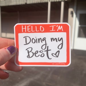 Motivational Name Tag Sticker for Hydro Flasks Laptops Cars - Etsy