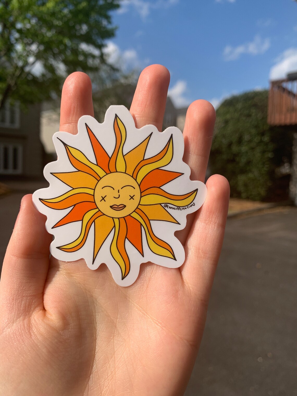 Sun Sticker for Hydro Flasks, Laptops, Cars, Skateboards | UV Resistant ...