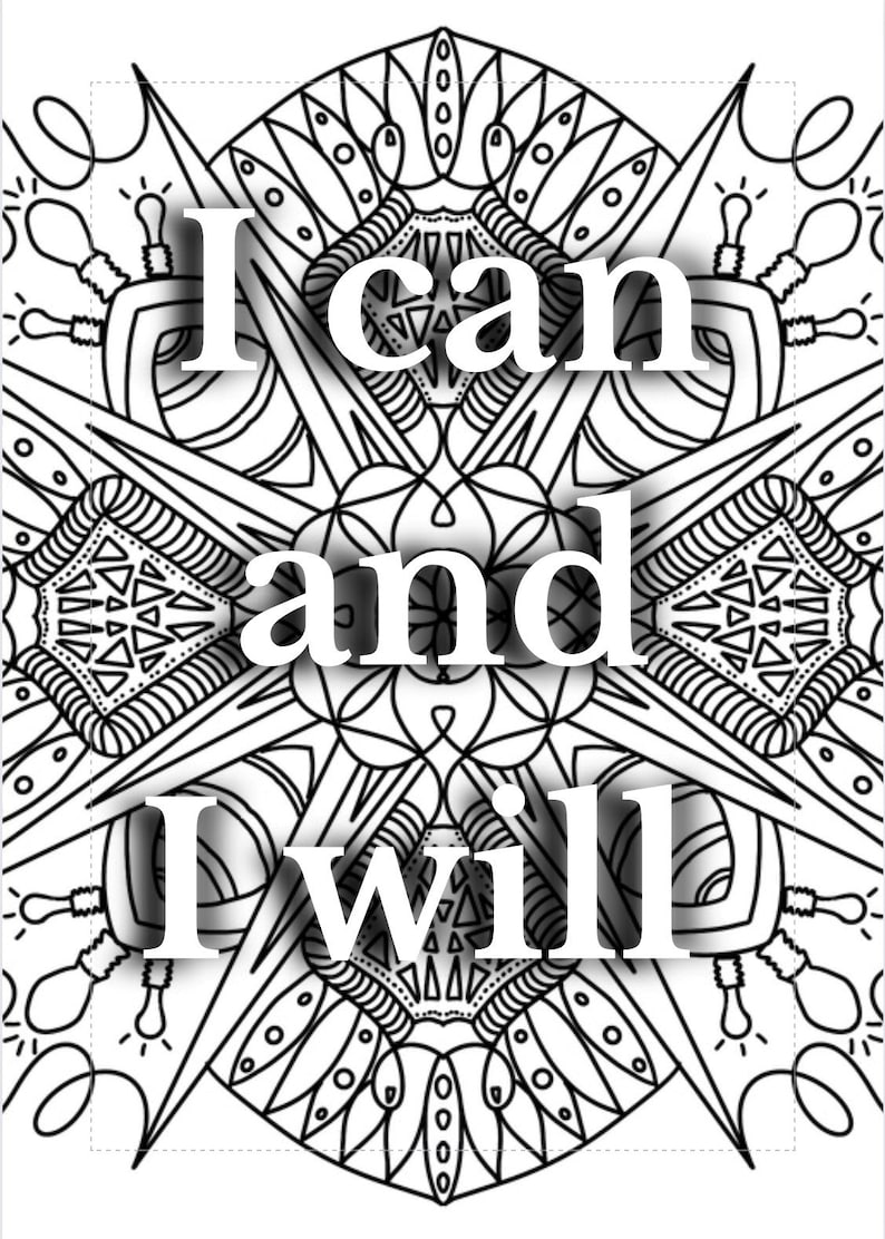 Printable Daily Affirmations Coloring Book Positive Affirmations ...