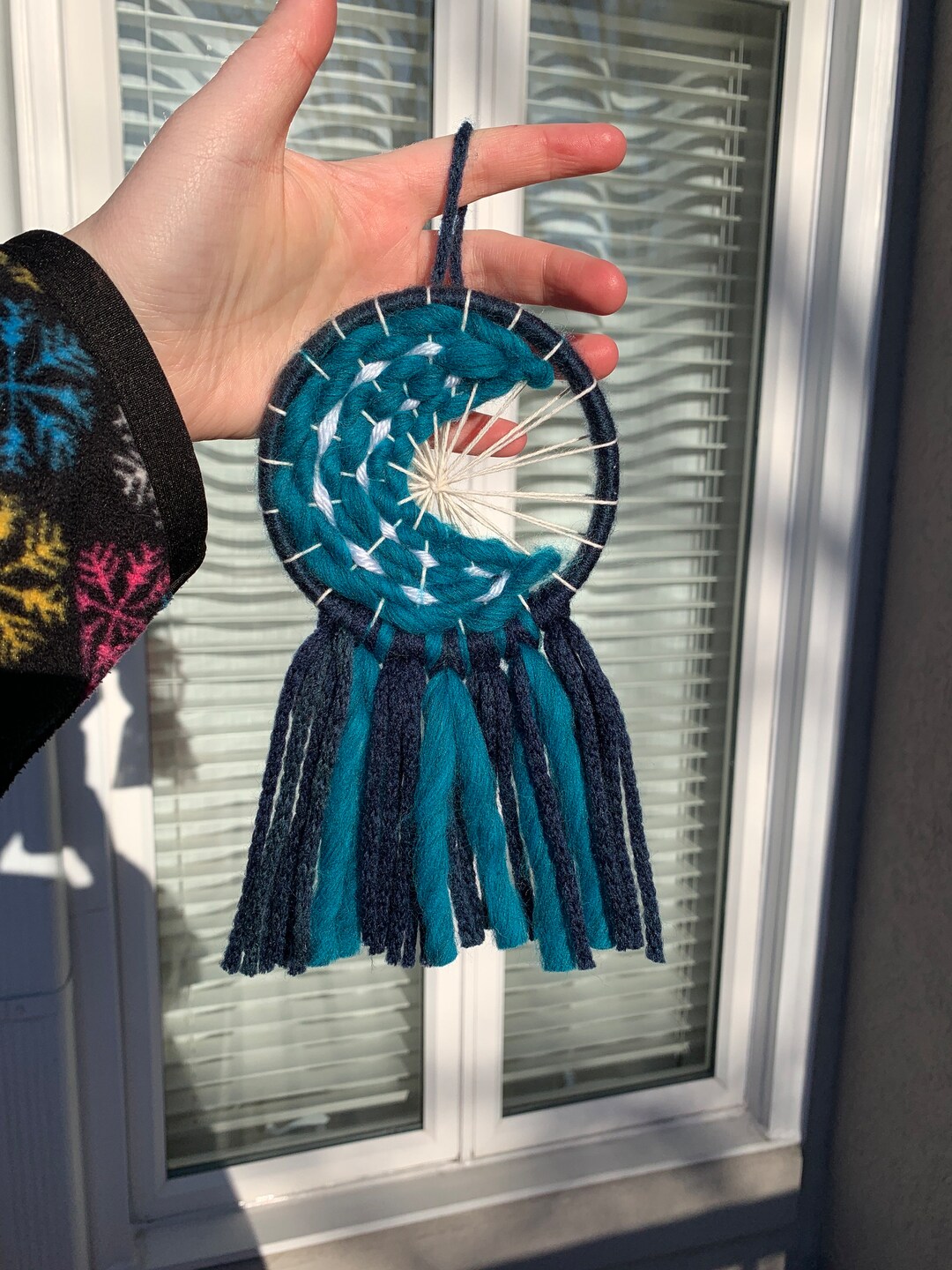 Blues Blue Moon Mini Weaving | Handmade Woven Decor - Etsy