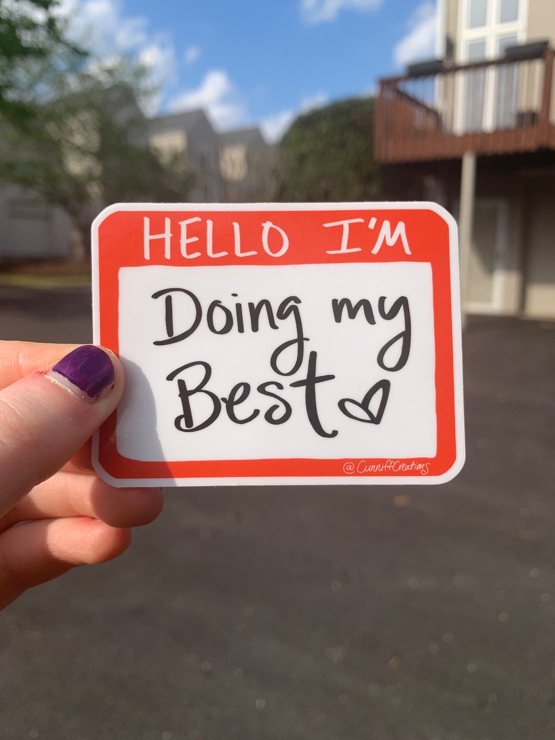 Motivational Name Tag Sticker for Hydro Flasks, Laptops, Cars | Doing ...