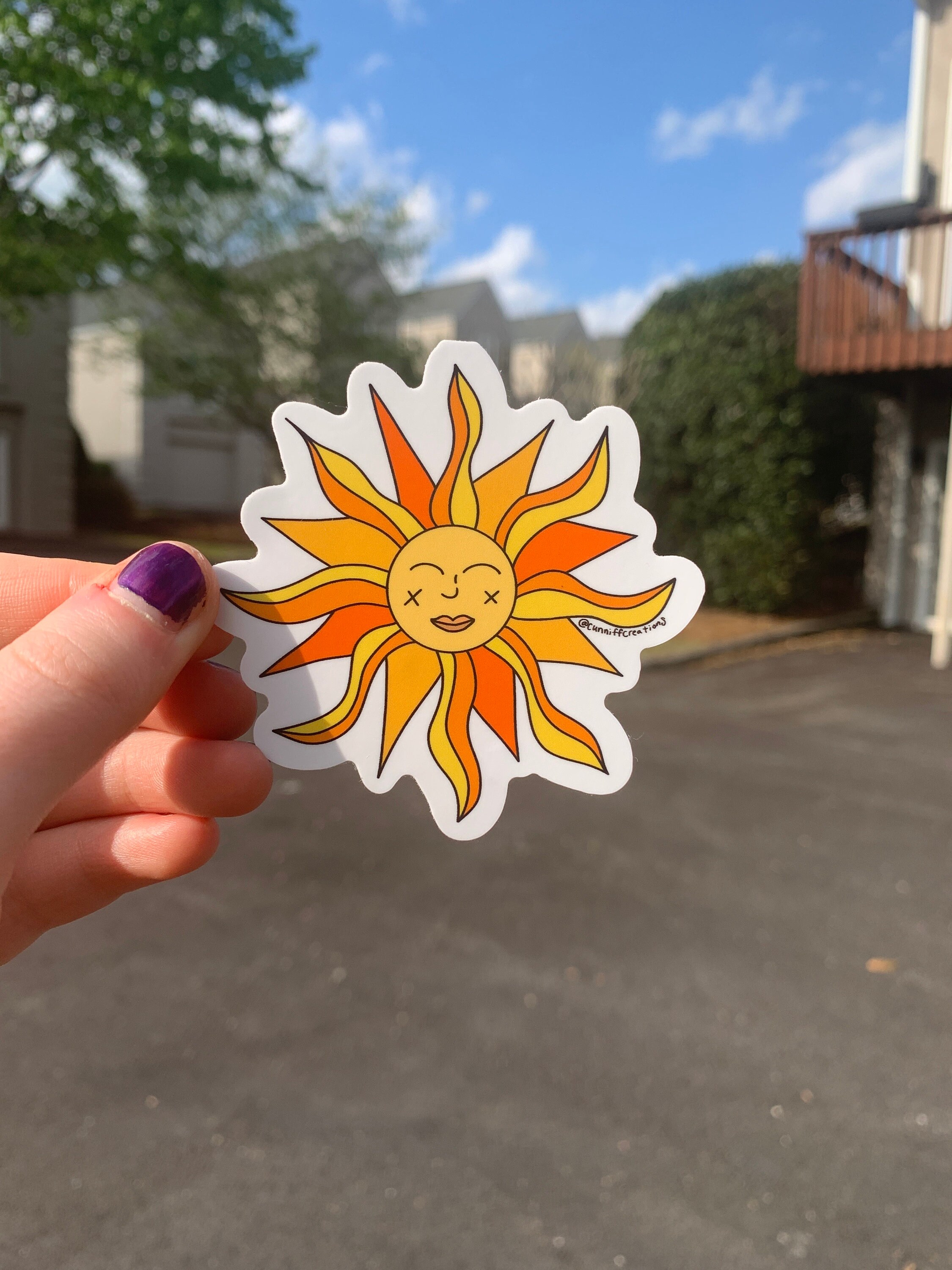 Sun Sticker for Hydro Flasks, Laptops, Cars, Skateboards | UV Resistant ...