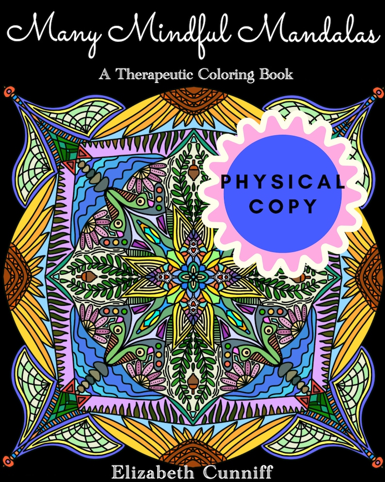 Mandala Coloring Book for Adults: Therapeutic Zentangles - Etsy